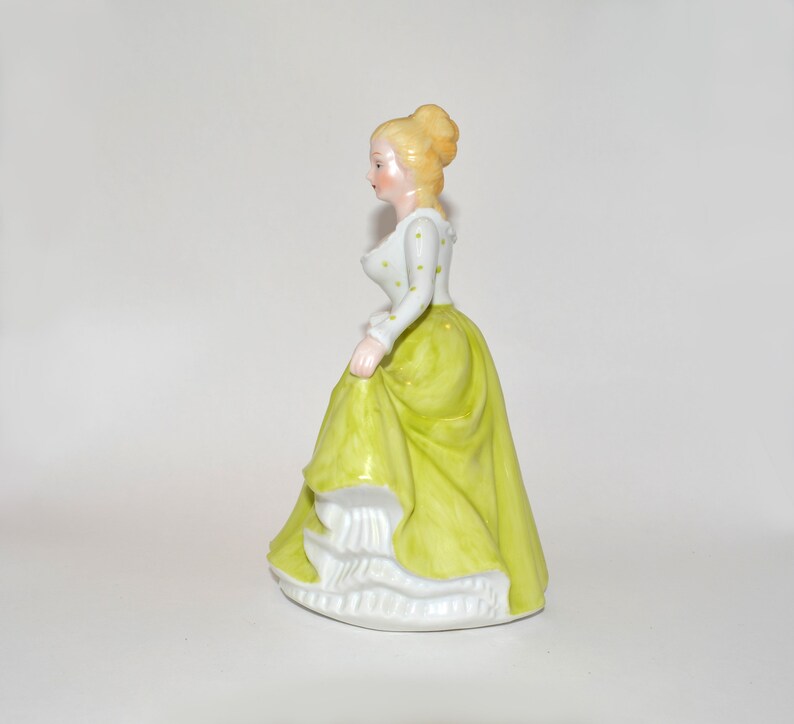 Vintage Victorian Lady Dancing Curtsey Collection Figurine Polka Dot ...
