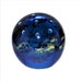 Vintage Cobalt Blue Sphere With Multi-colors Hand Blown Art Glass ...