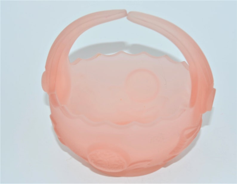 Vintage Lenox Imperial Pink Satin Glass Basket With Split Handle ...