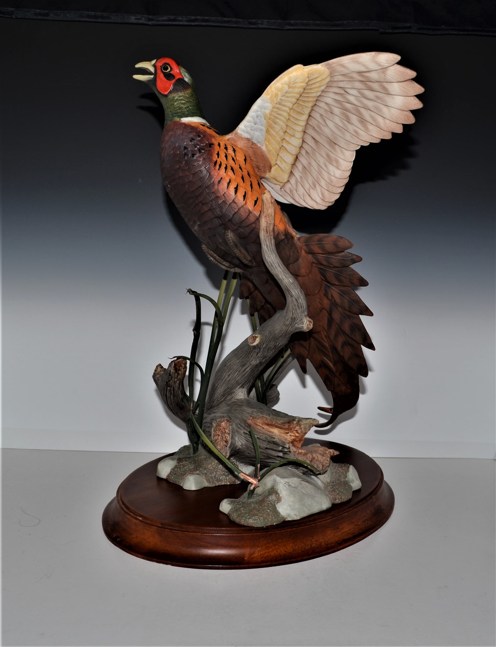 The Franklin Mint the Ring-necked Pheasant by A.J. Rudisill With Wooden ...