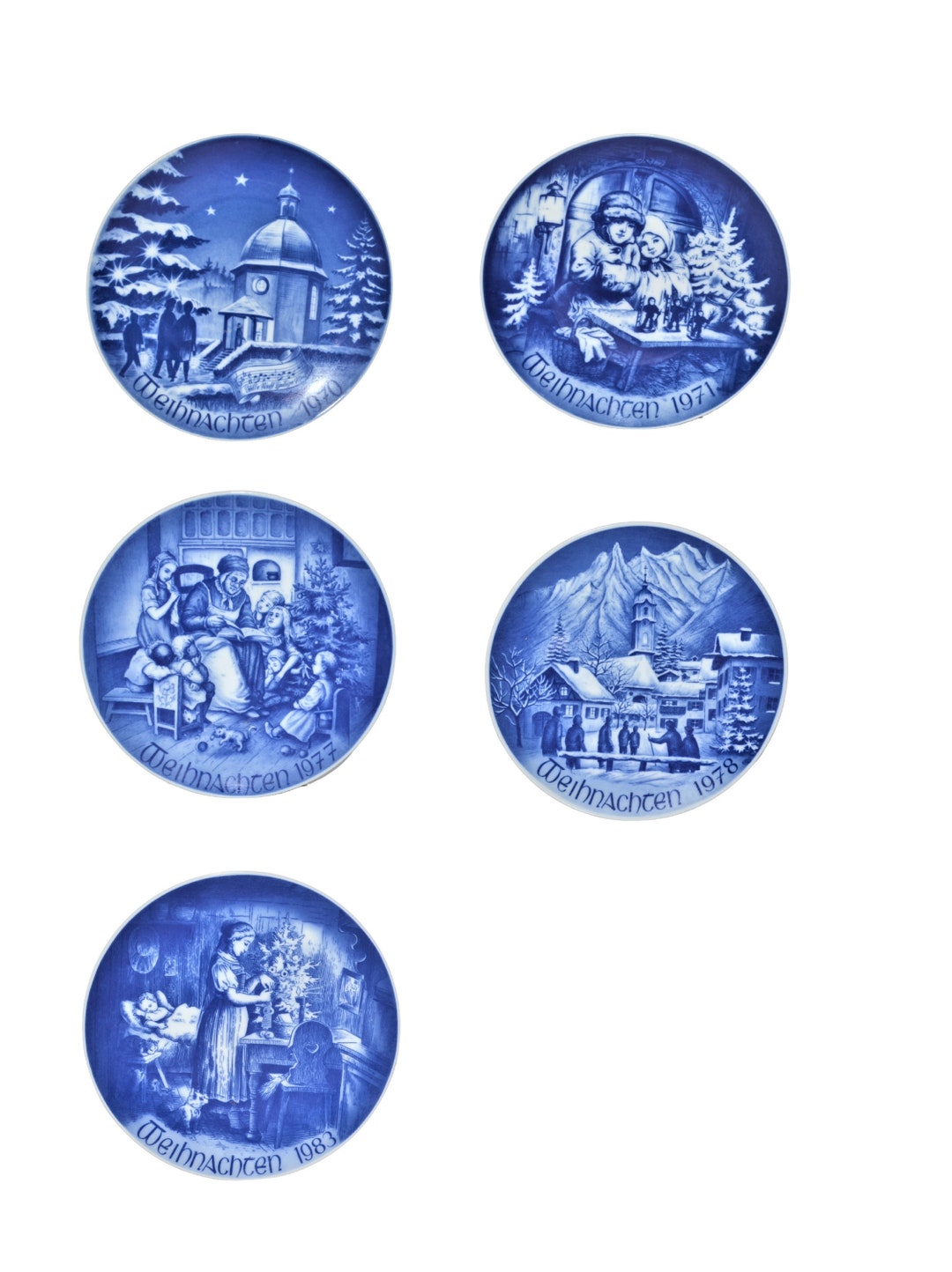 Bareuther & Co Porcelain Annual Christmas Collector Plate - 1970's to ...