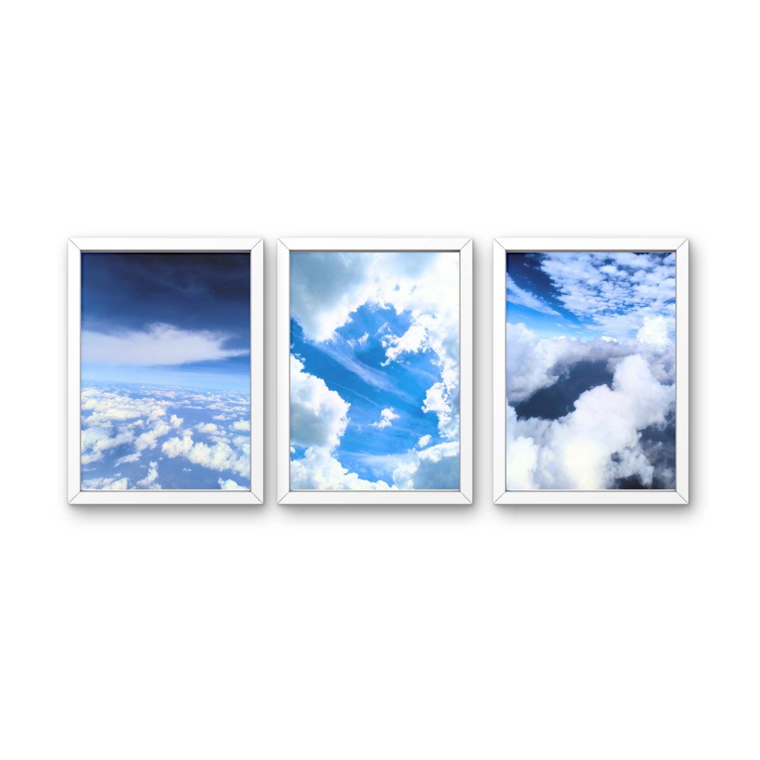 A Photo of the Sky Taken From an Airplane, Wall Art Print, Wall Art ...