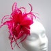 Large Fuschia Fascinator, Pink Headband, Wedding Headpiece, Formal ...