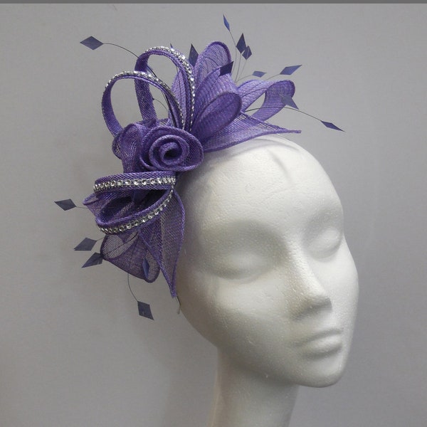 Purple Fascinator - Etsy