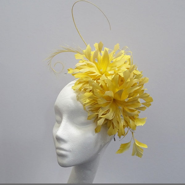 Yellow Fascinator - Etsy