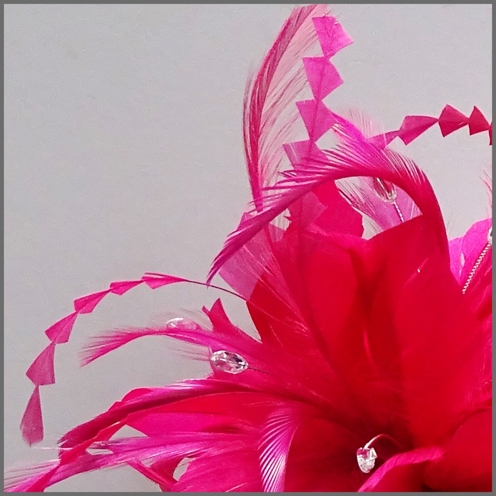 Large Fuschia Fascinator Pink Headband Wedding Headpiece - Etsy UK