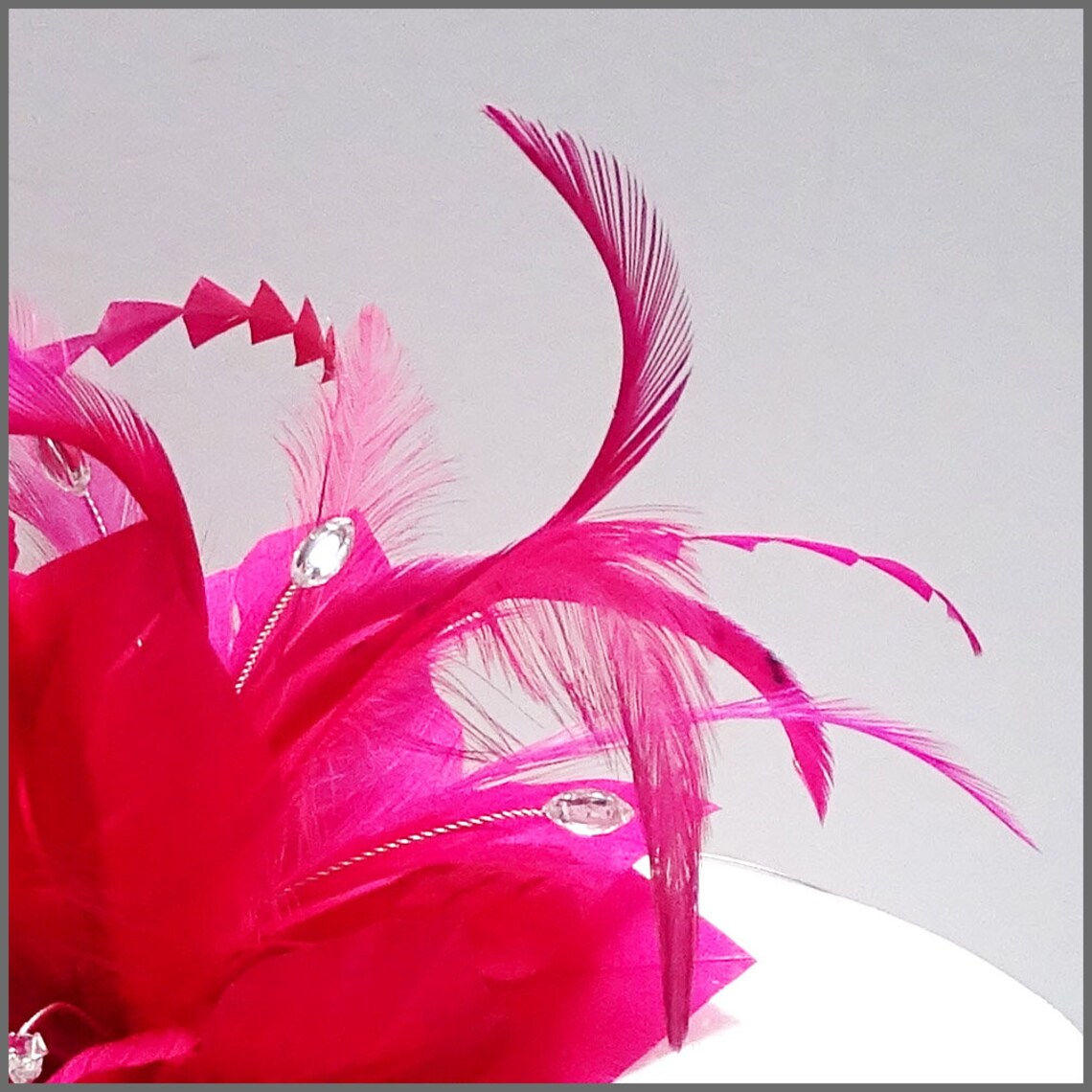 Large Fuschia Fascinator Pink Headband Wedding Headpiece - Etsy UK