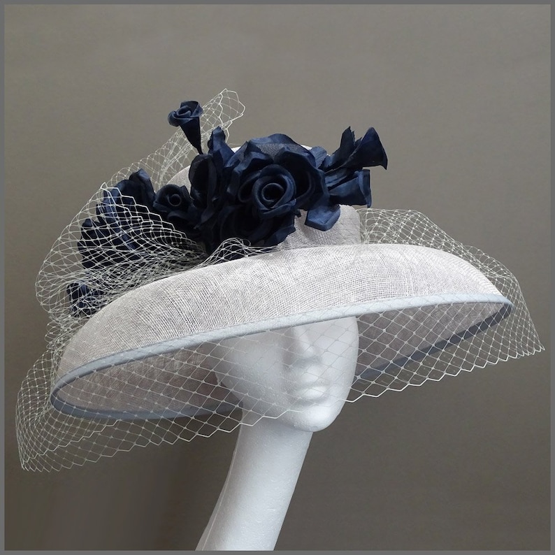 Silver Grey Turn Down Brim Ladies Hat Wedding Formal Event - Etsy