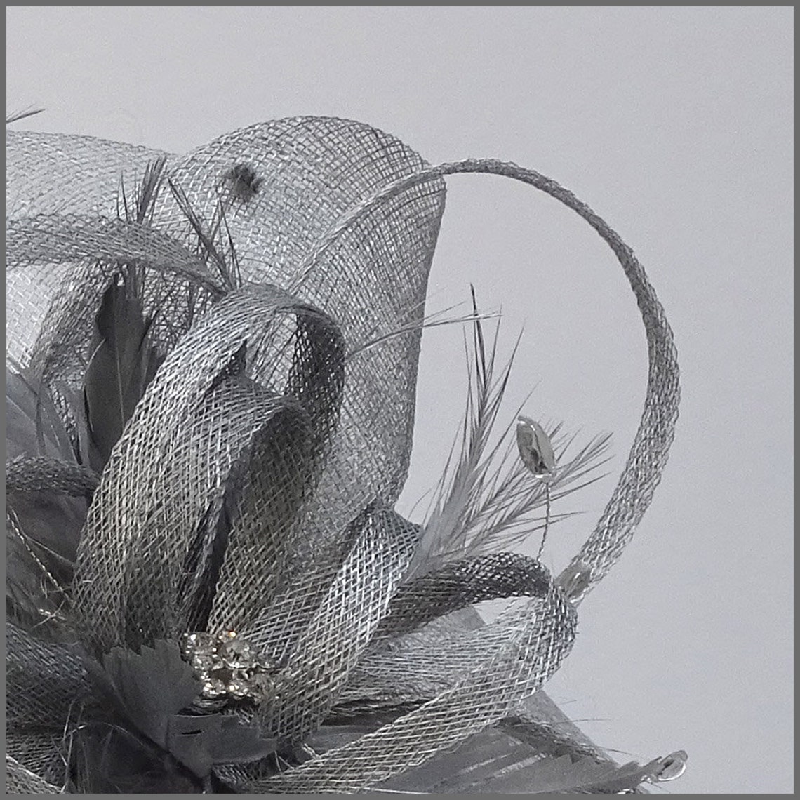 Formal Metallic Silver Disc Fascinator With Feathers for - Etsy UK