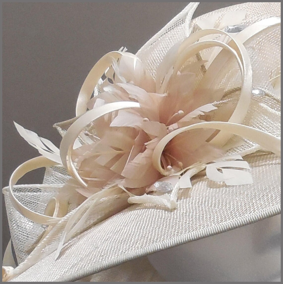 Mother of the Bride, Ivory and Oyster Medium Brim Hat, Wedding Hat ...