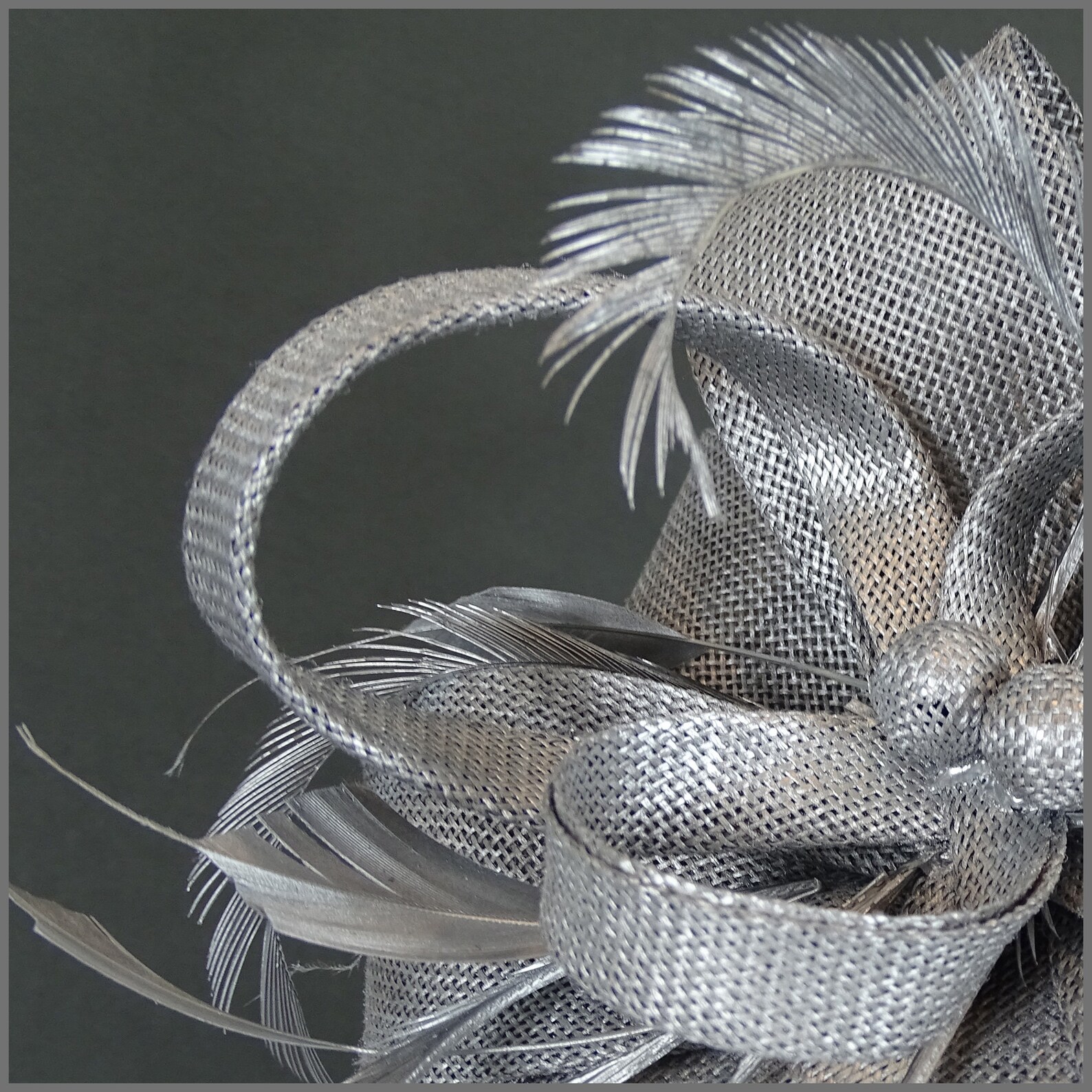 Unique Headpiece, Metallic Silver Mini Disc Fascinator, Wedding Hat ...