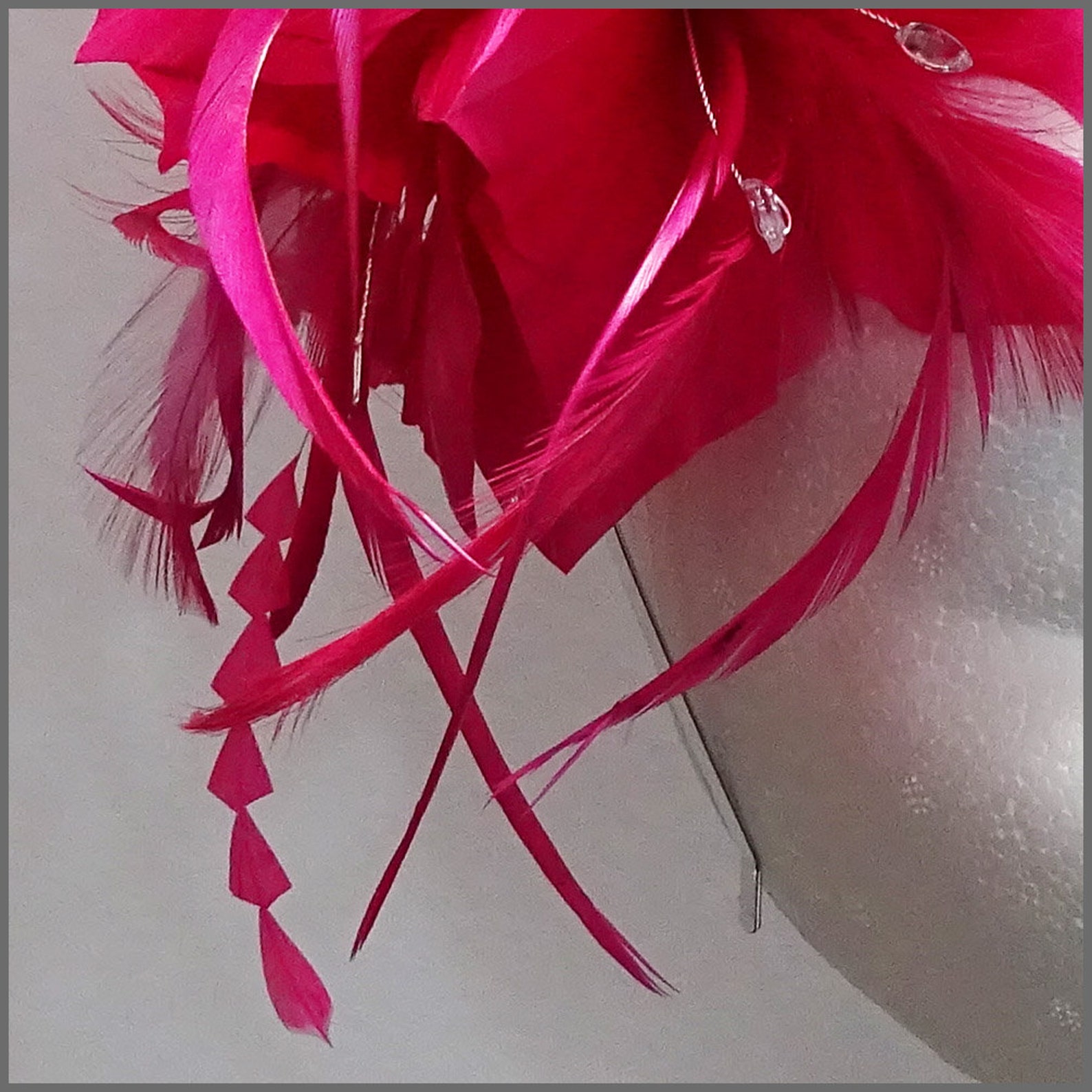 Large Fuschia Fascinator Pink Headband Wedding Headpiece - Etsy UK