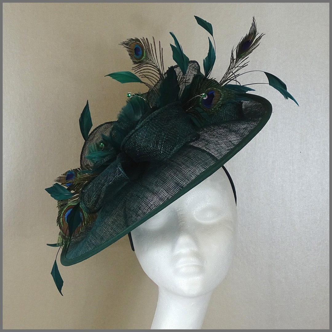 Emerald Green Race Day Headpiece, Wedding Hat, Emerald Hatinator ...