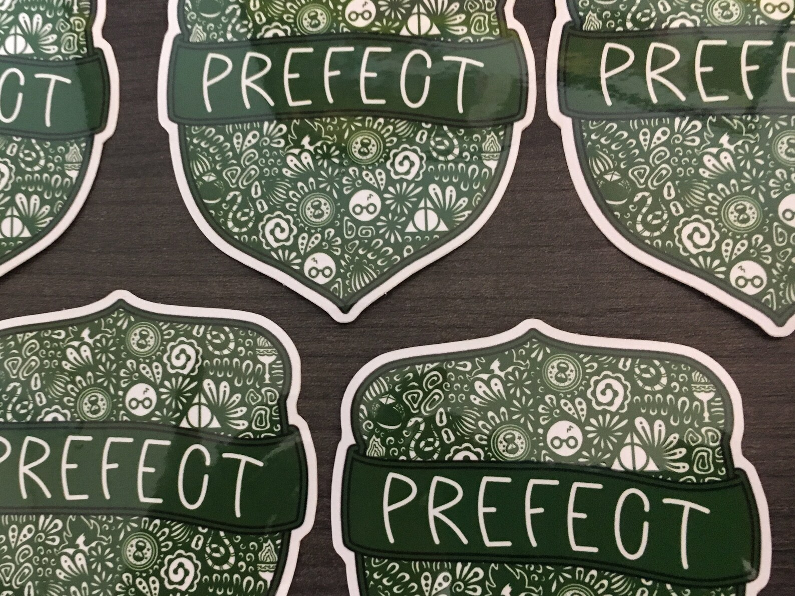 Green Prefect Badge Vinyl Sticker Potterhead Zentangle | Etsy