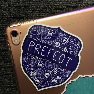 Green Prefect Badge Vinyl Sticker | Potterhead Zentangle Pattern Design ...