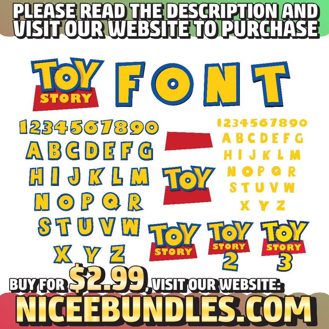Toy Story FONT SVG, Toy Story SVG, Toy Story Alphabet Svg, Toy Story ...