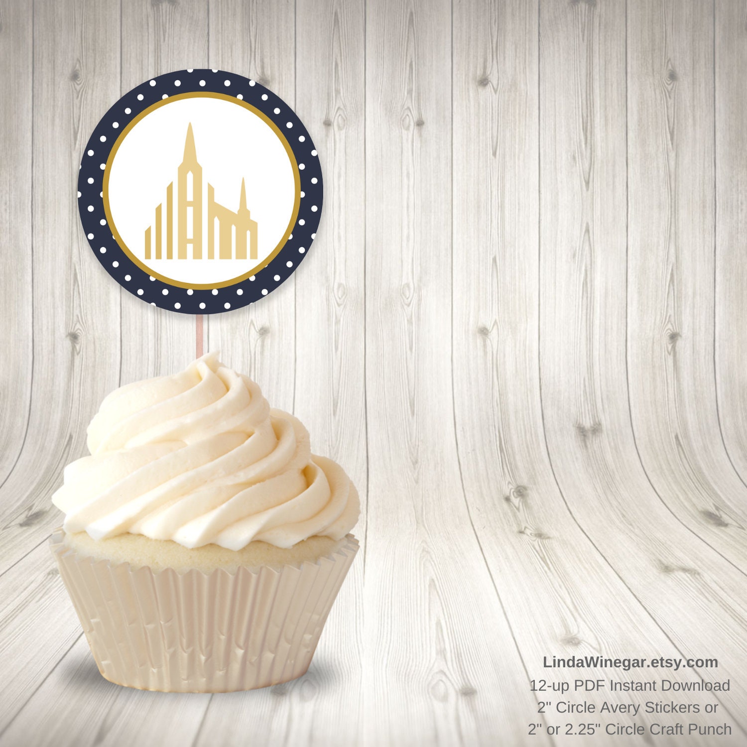 DIGITAL SLC Temple Cupcake Topper | Latter-day Saint Treat Tags | New ...