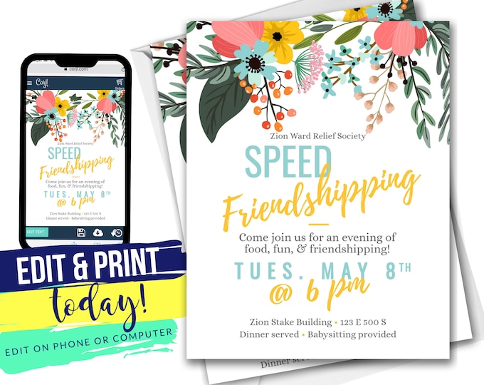 Fruit & Speed Friendshipping Relief Society Activity Bundle - Etsy