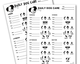 Weekly Puppy Care Chart PRINTABLE Dog Chore Chart for Kids New Puppy ...