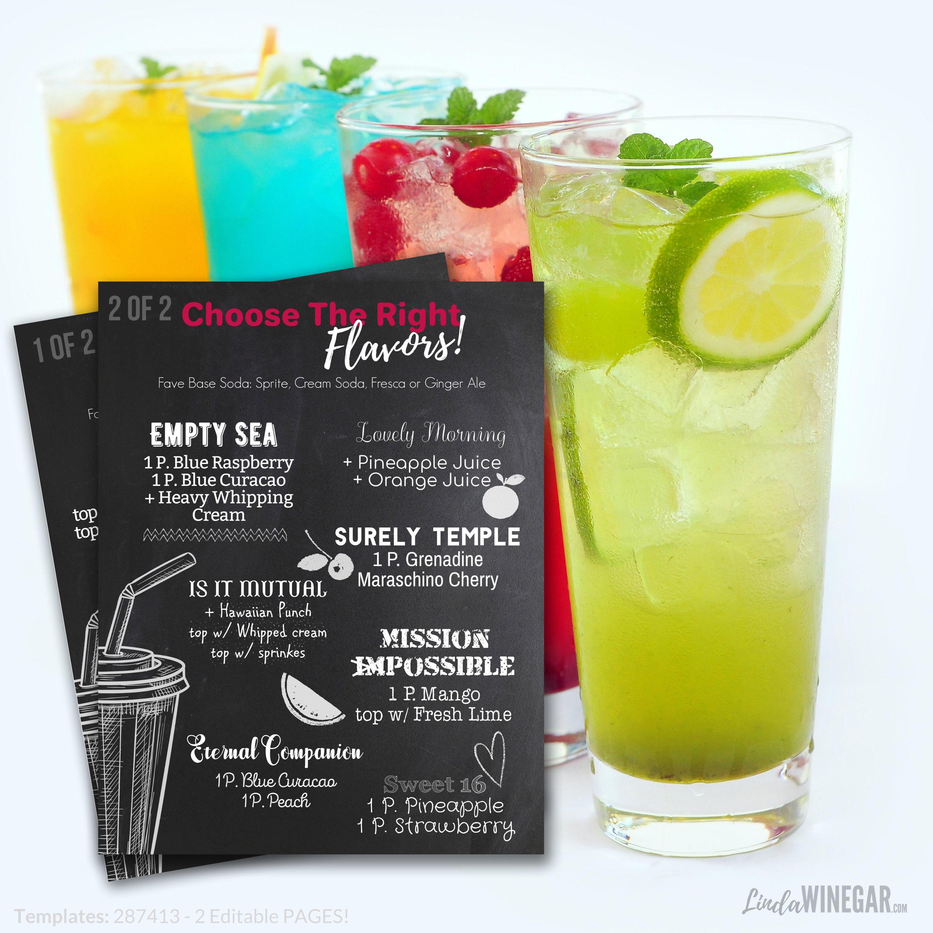Editable Soda-lighted Soda Menu | Latter Day Saint Soda Bar Menu ...