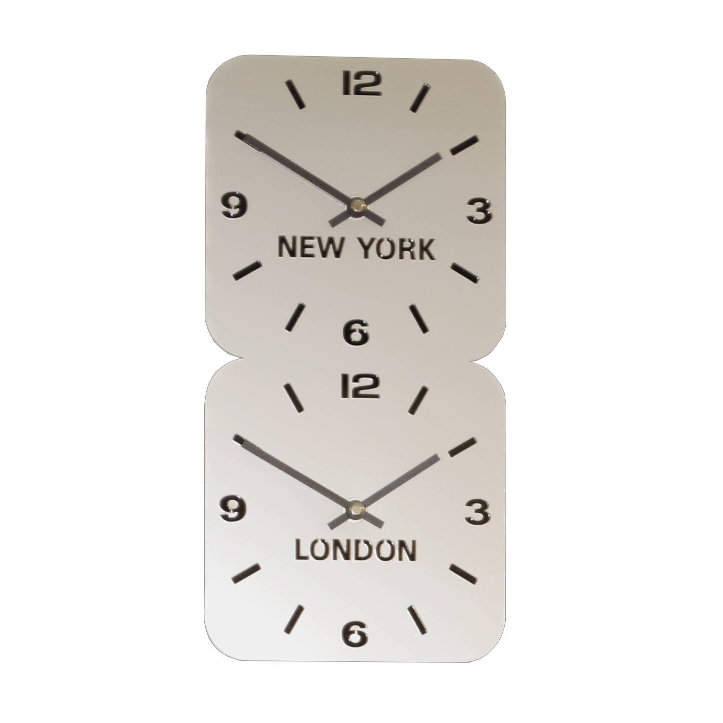 Silver Acrylic World Timezone Wall Clocks 2-5 Dial Options - Etsy