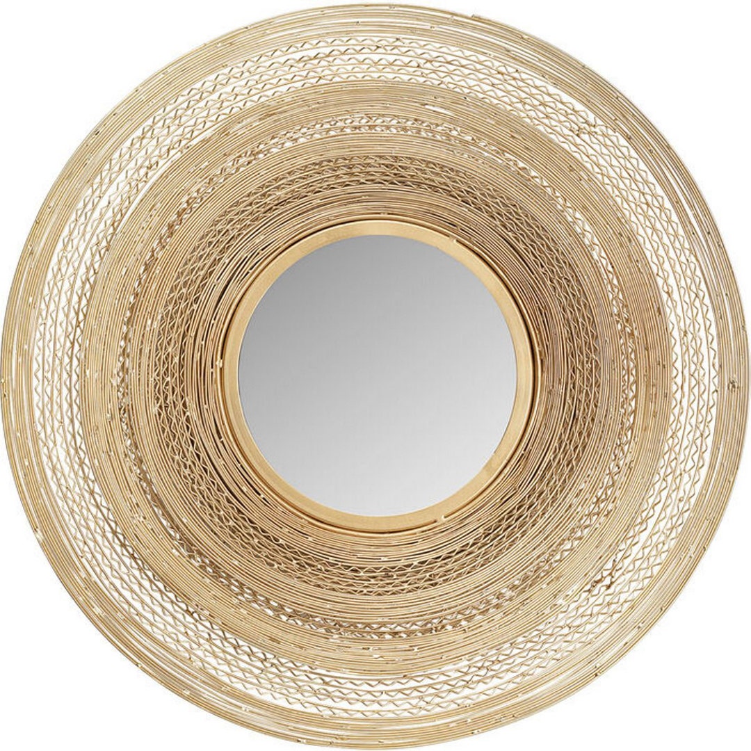 Gold Abstract Wire Wall Mirror - Etsy