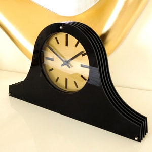 Louis Spirit Gloss Black Gold Dial Mantel Clock - Etsy