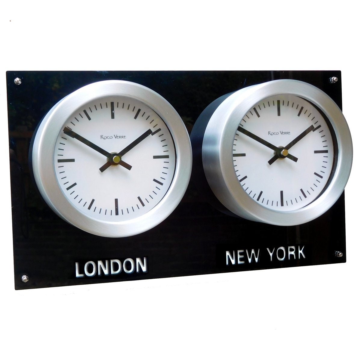 Gloss Black Backboard Everyday Time Zone Clock - Etsy UK