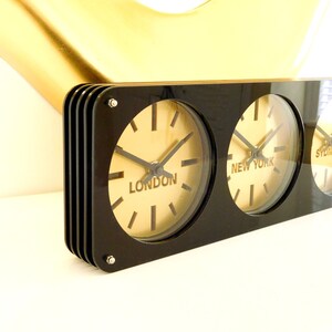 Spirit Gloss Black Timezone Desk-wall Clock - Etsy