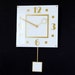 Decoish Gloss White and Gold Square Pendulum Wall Clock - Etsy