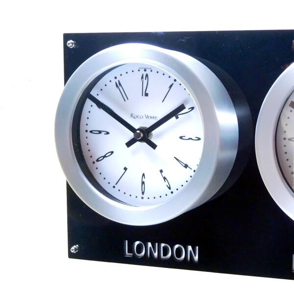 Gloss Black Backboard Everyday Time Zone Clock - Etsy UK
