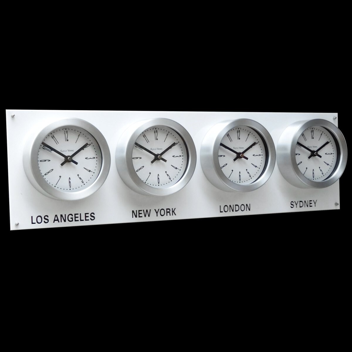 LARGE White Gloss Backboard Everyday Time Zone Clock - Etsy