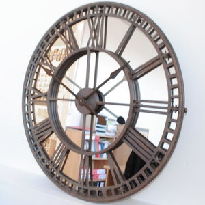 Antique Mirror Iron Roman Skeleton Wall Clock - Etsy