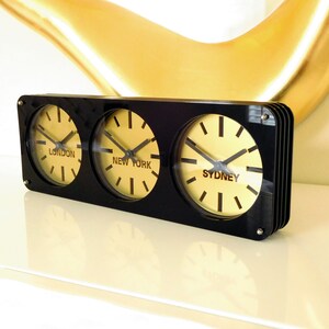 Spirit Gloss Black Timezone Desk-wall Clock - Etsy