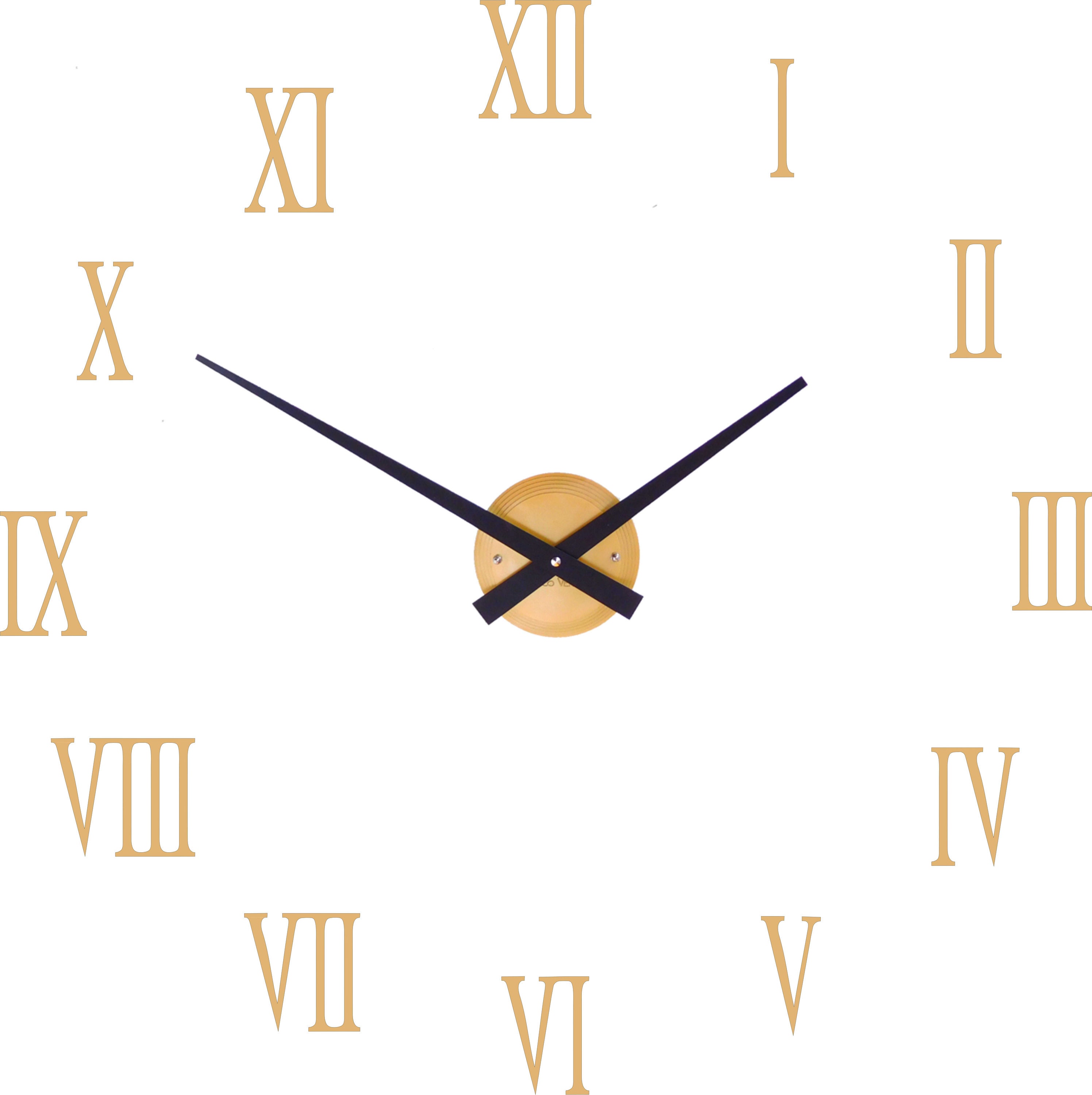 Gold Gloss Large Luna Hand Wall Clock - Etsy
