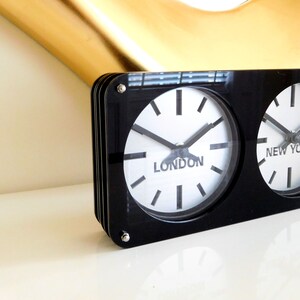 Spirit Gloss Black Timezone Desk-wall Clock - Etsy