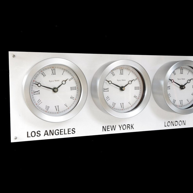 Gloss White Backboard Everyday Time Zone Clock - Etsy