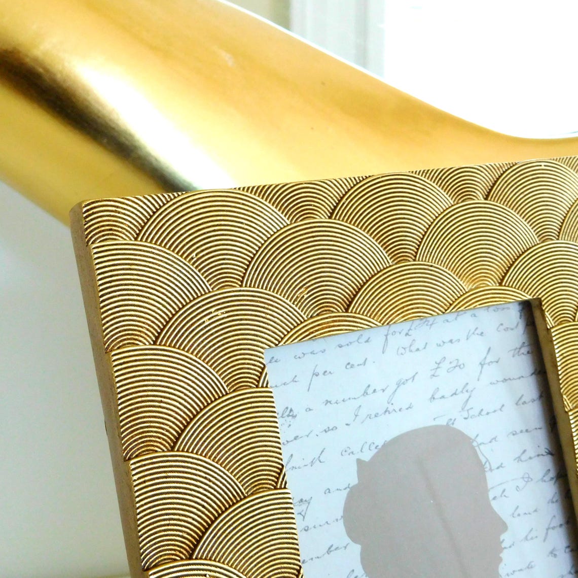 Art Deco Photo Picture Frames Gold Fan Two Sizes - Etsy