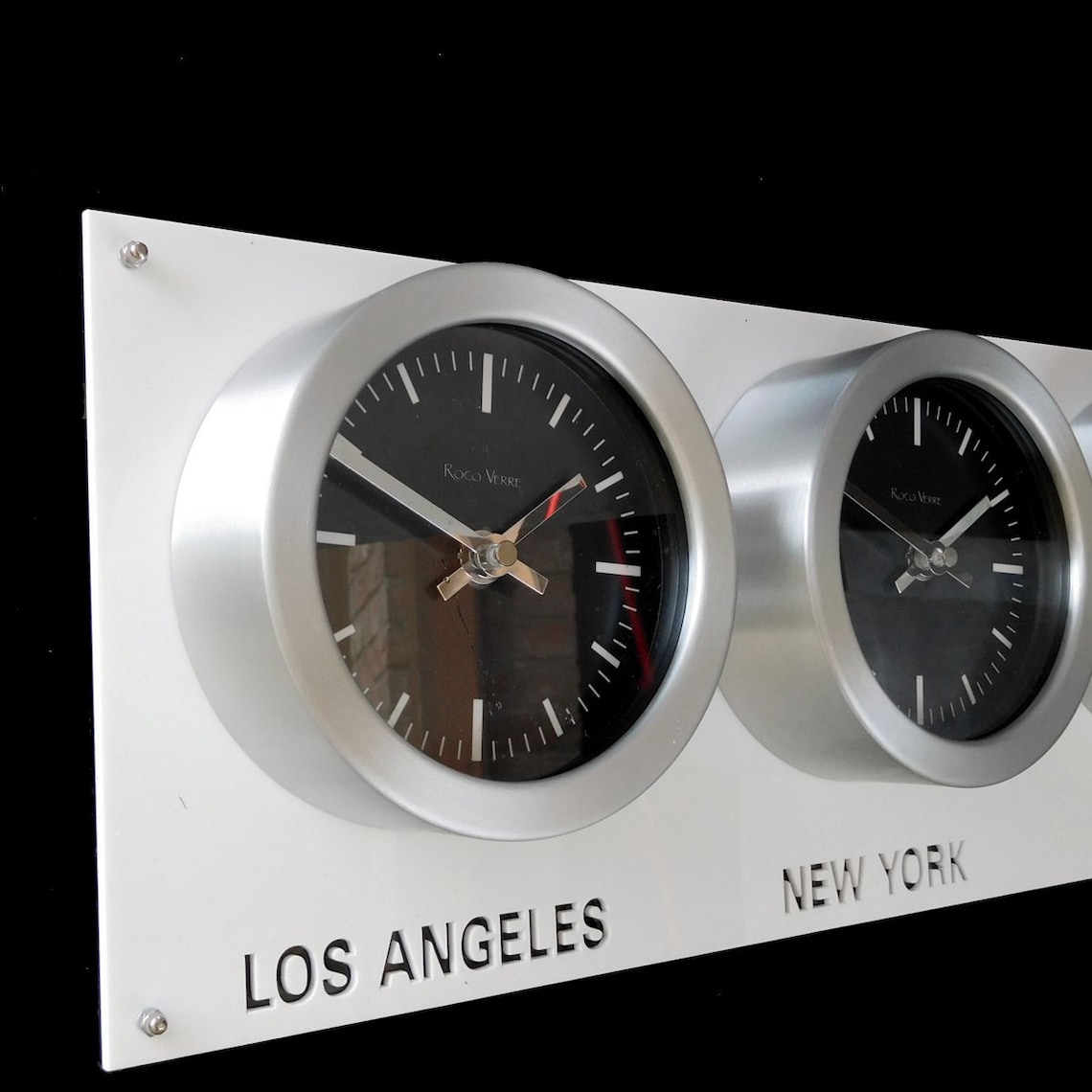 LARGE White Gloss Backboard Everyday Time Zone Clock - Etsy