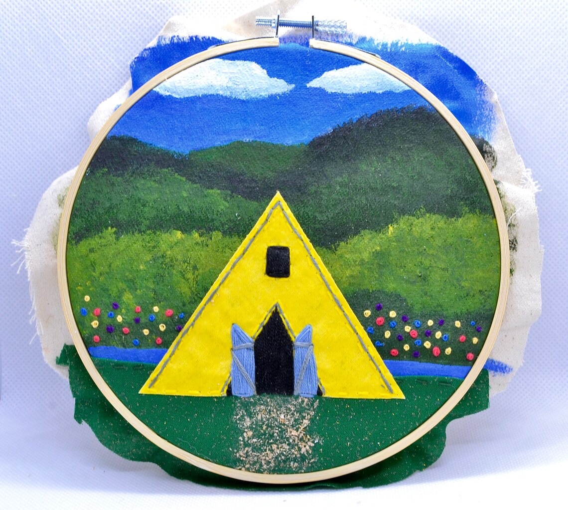 Midsommar Yellow Temple Embroidery - Etsy