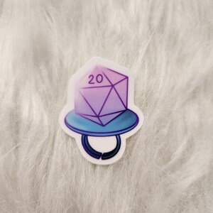 D20 Ring Pop Sticker Candy DND D&D Dungeons and Dragons Kawaii - Etsy