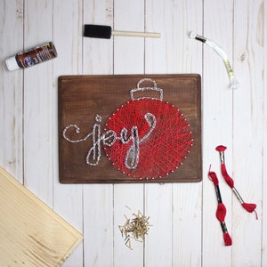 Joy Ornament String Art Kit | Ornament Craft | Holiday Decor ...