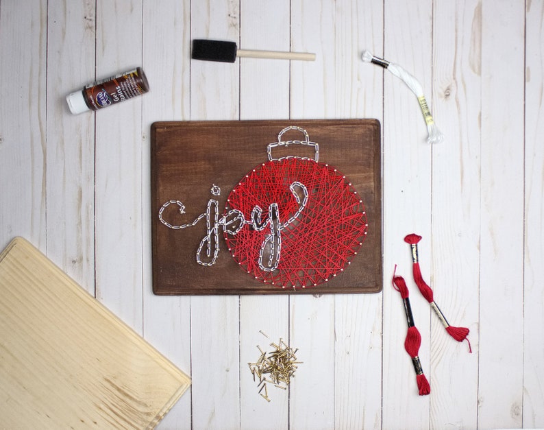 Joy Ornament String Art Kit | Ornament Craft | Holiday Decor ...