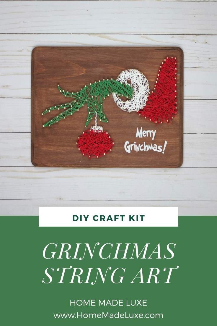 Grinch String Art Kit Grinch Decor Holiday Decor Craft Kit DIY Kit ...