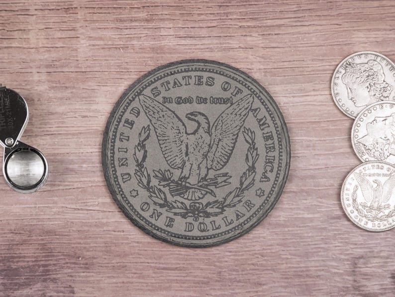 Morgan Dollar Drink Coaster, Gift for Coin Collector, Coin Coaster ...