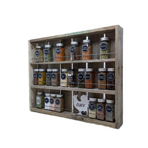 Wall Mounted Spice Rack | Rustic | Farmhouse | Upcycled | House Warming ...