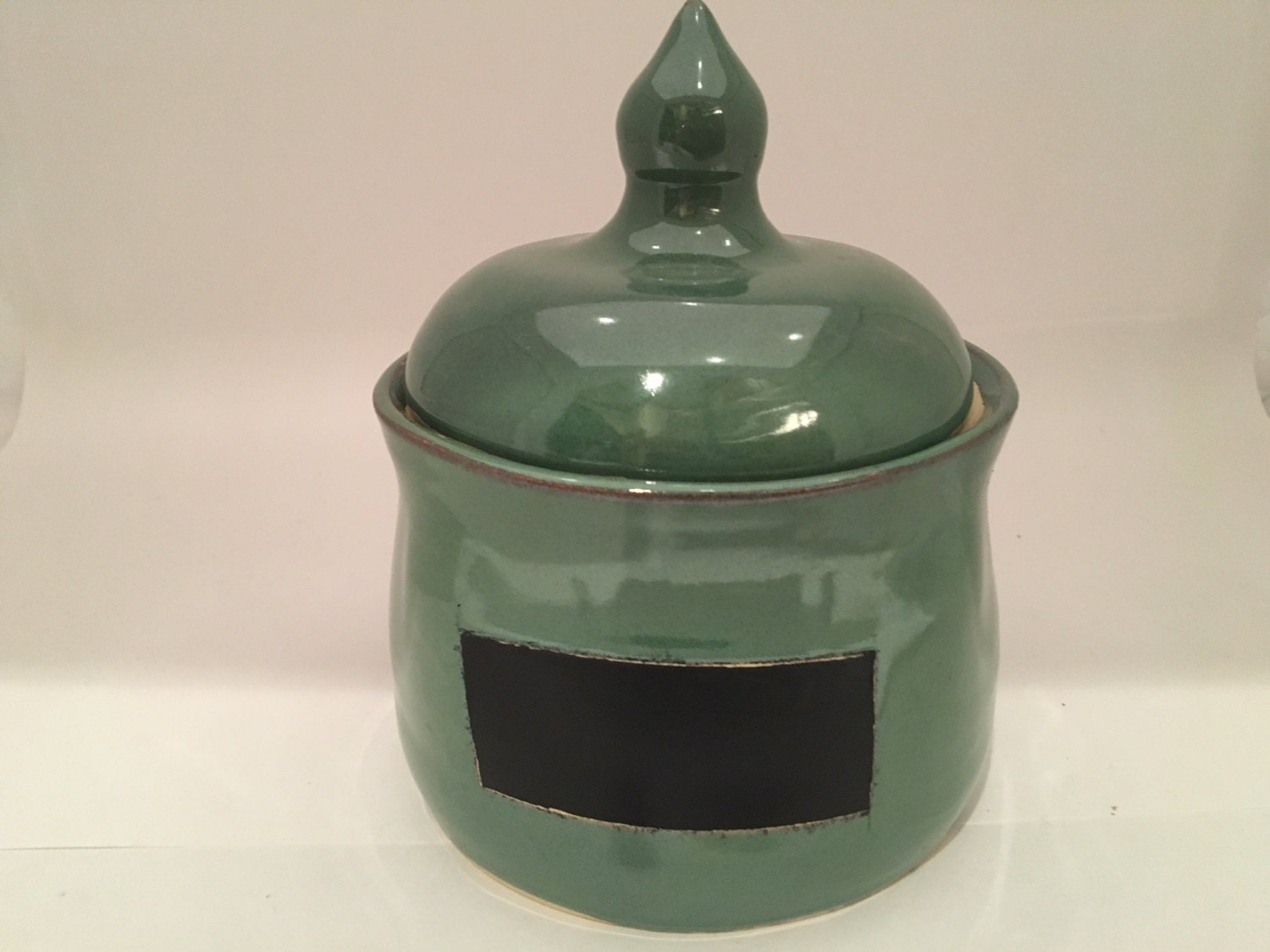 Hand Thrown Pottery Chalkboard Canister (Med)