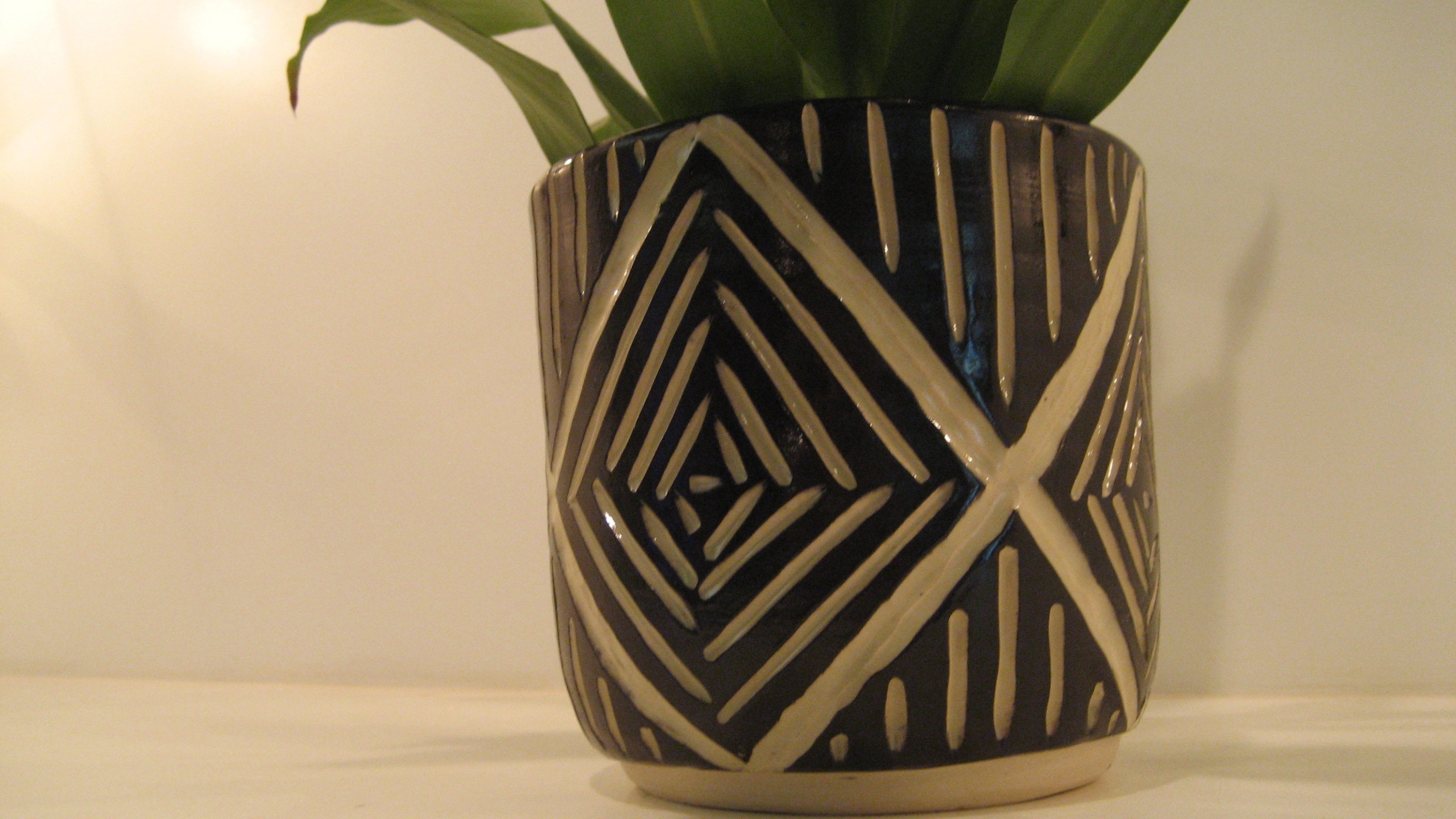 Wheel Thrown Pottery Planter/Crock