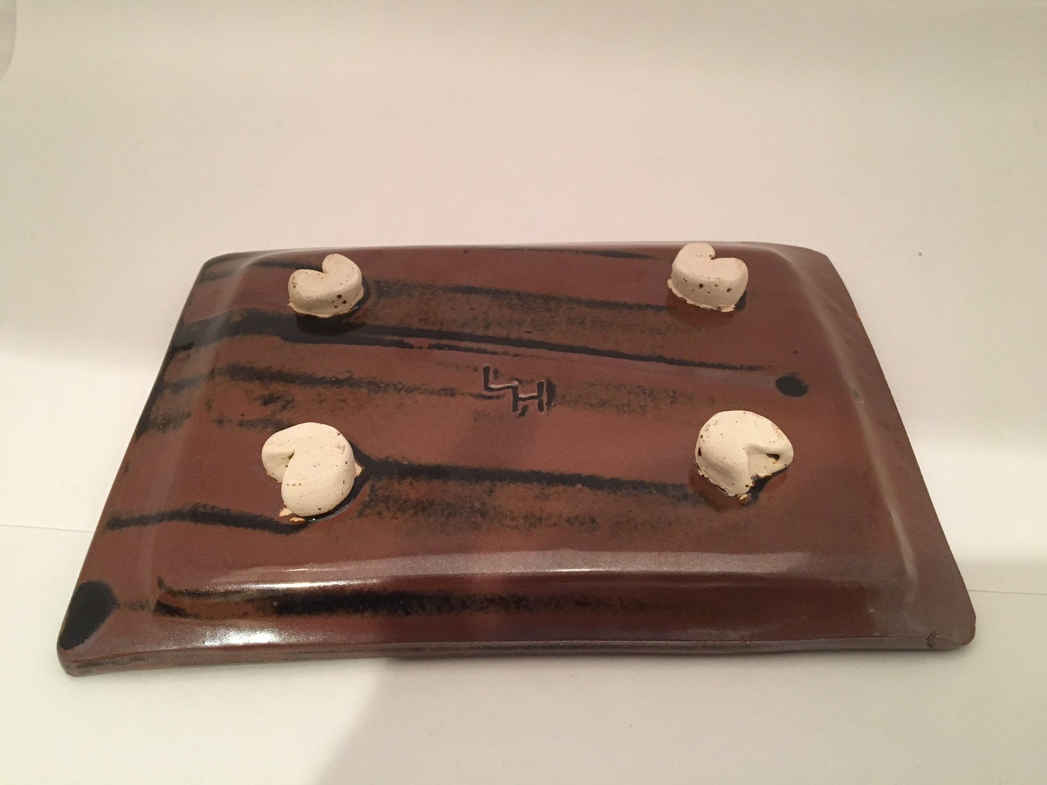 Handmade pottery slab tray