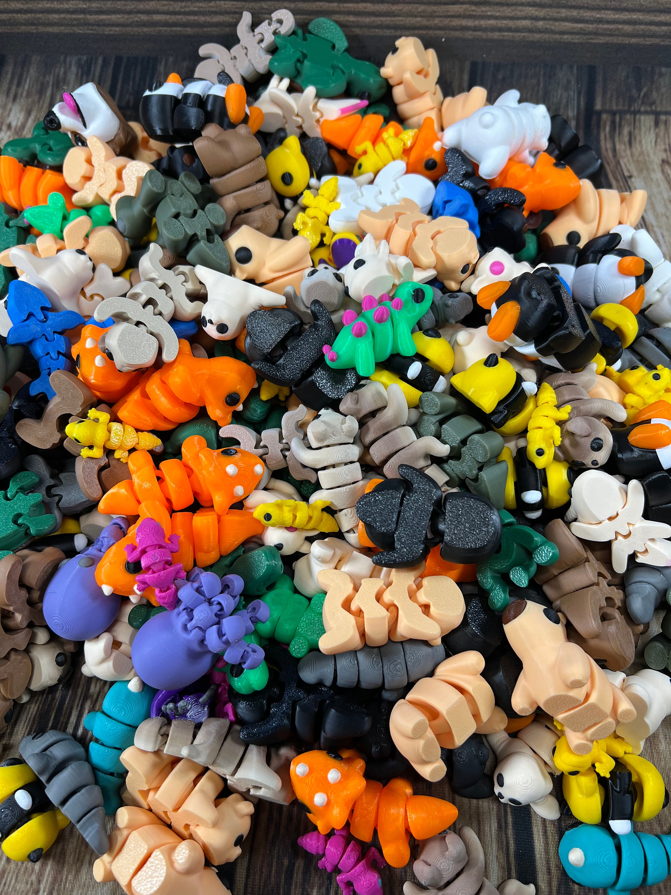 3D Printed Articulated Flexible Mini Animals Fidget Toy Sensory Pet ...